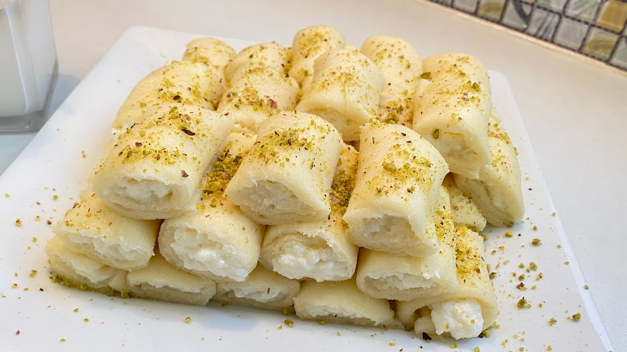 حلاوة الجبن بالقشطة الوصفة يلي عشقها الملايين بكل سهولة-Halawet Al jebin - YouTube