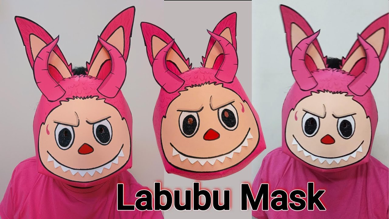 how to make labubu mask | spooky mask | labubu costume | halloween mask ...
