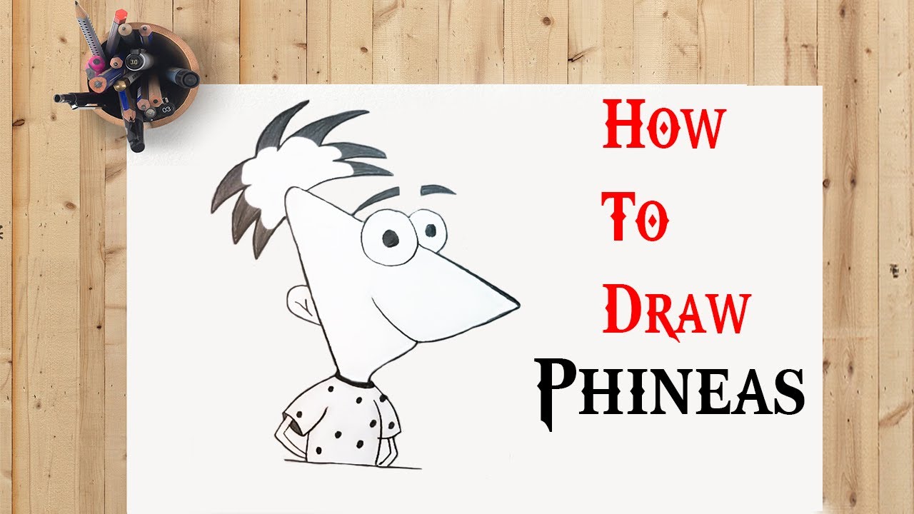 How to draw Phineas easy | Phineas drawing step by step | Drawing ...