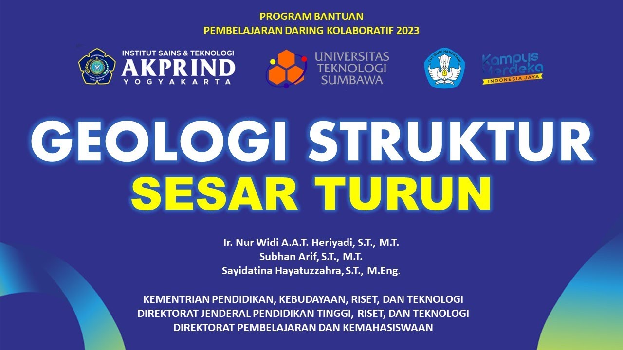 GEOLOGI STRUKTUR: SESAR TURUN - Video Kuliah Pembelajaran Daring ...