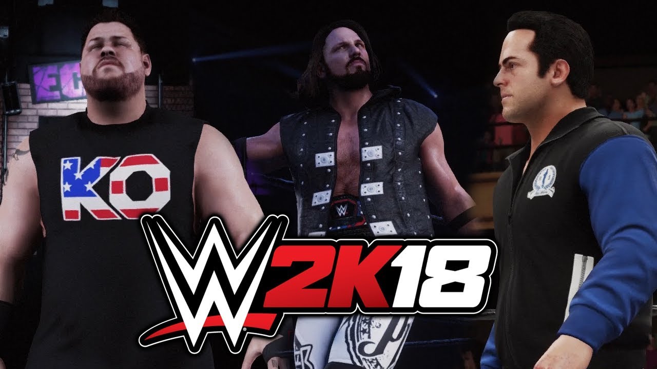 WWE 2K18 ECW One Night Stand - AJ Styles vs Kevin Owens vs Roderick ...