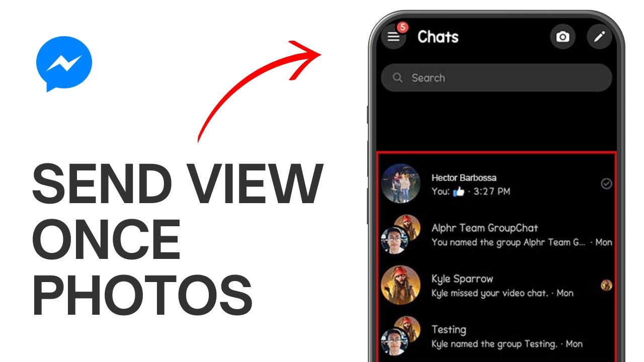 How to Send View Once Photos on Messenger - YouTube