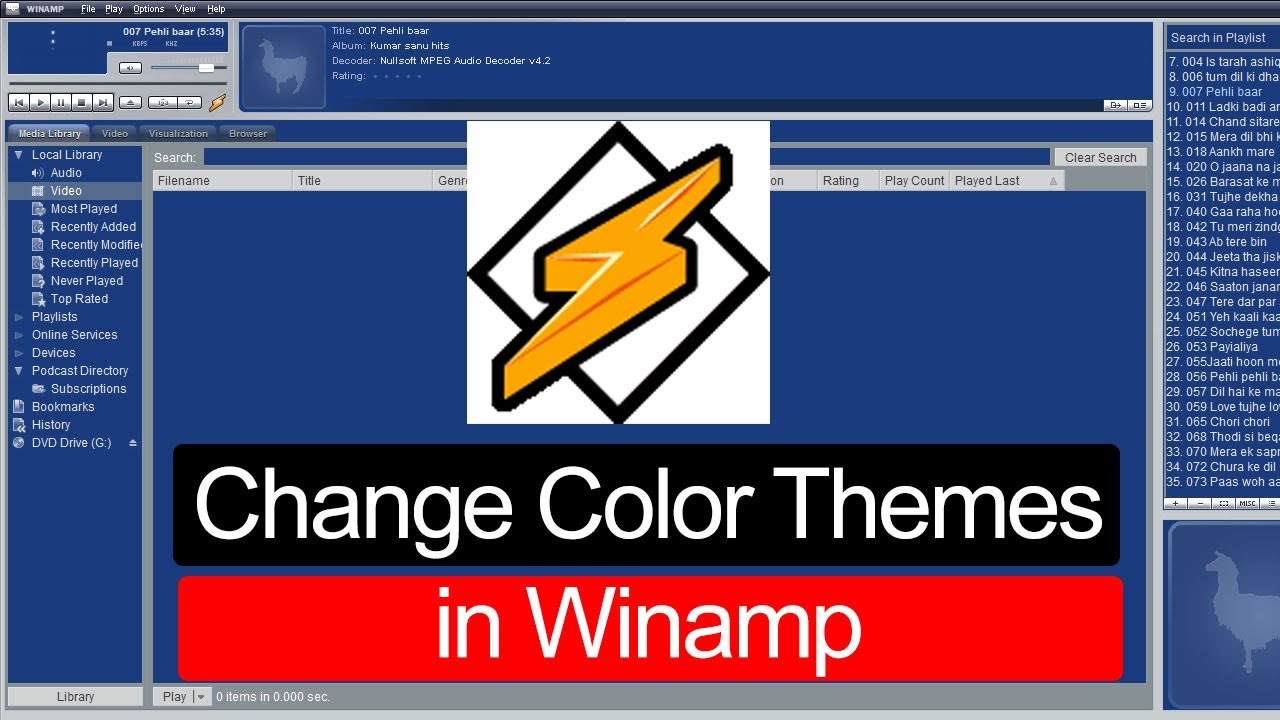 How To Change Color Themes In Winamp Music Player YouTube How To Change Color Themes In Winamp Music Player YouTube