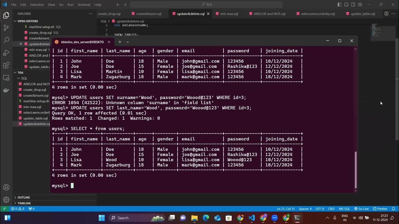 MIN MAX functions in SQL - YouTube