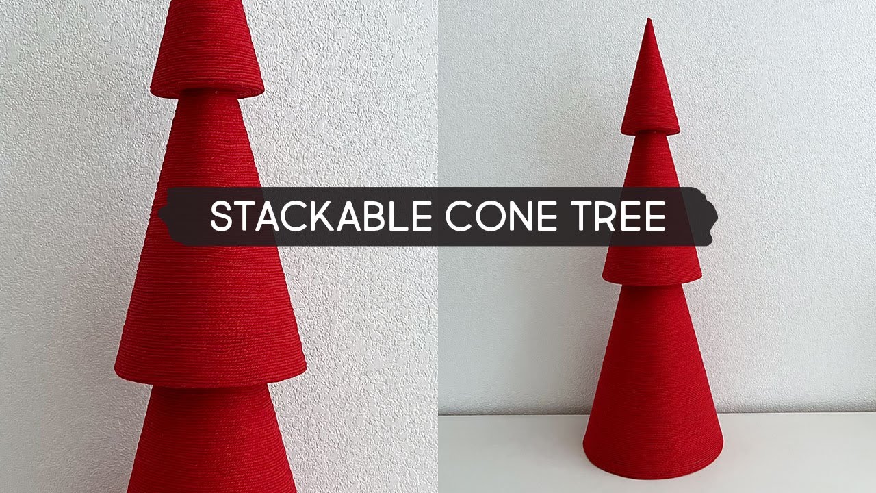 Day 3 | DIY Stackable Cone Christmas Tree - YouTube