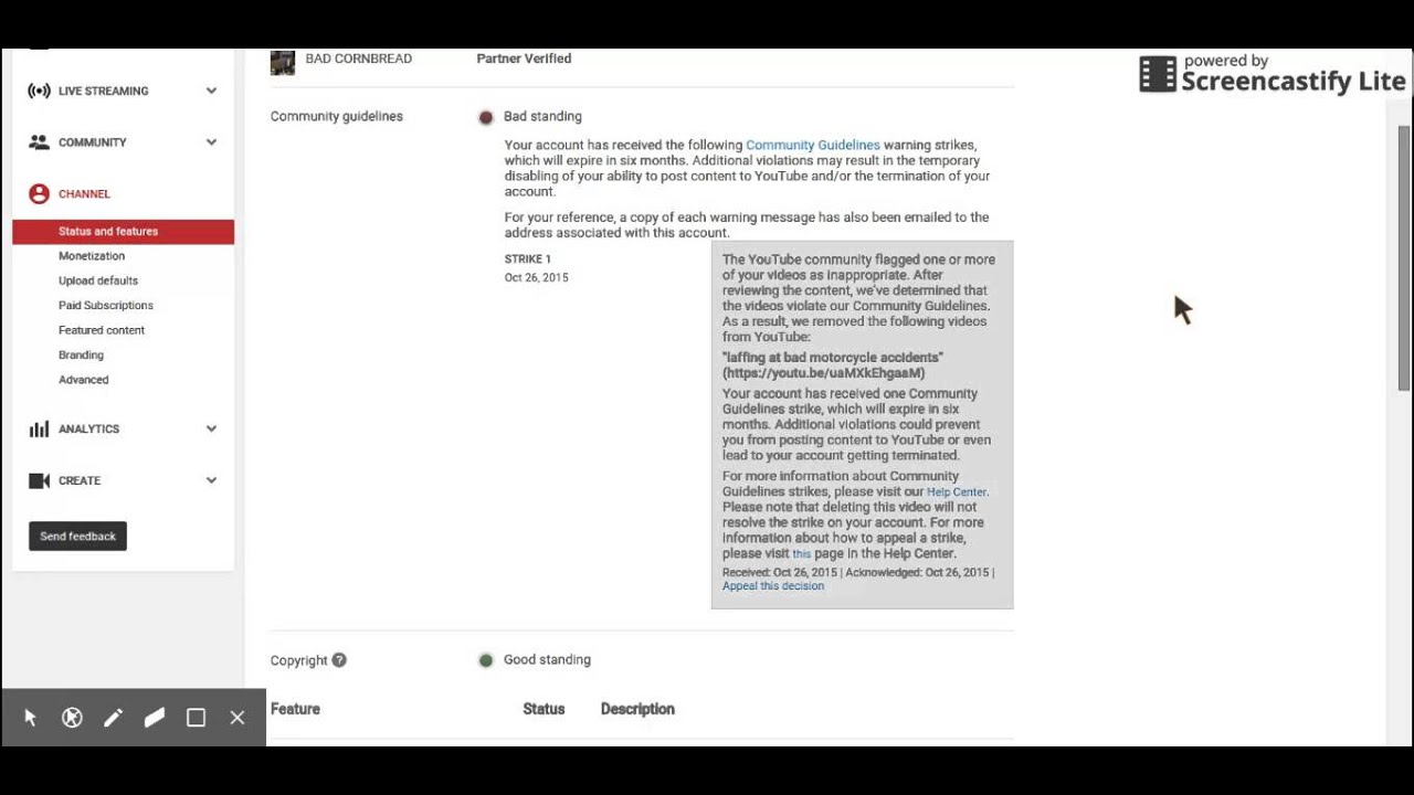 WTF,youtube gave me a copyright strike. for laughing. MY RANT - YouTube