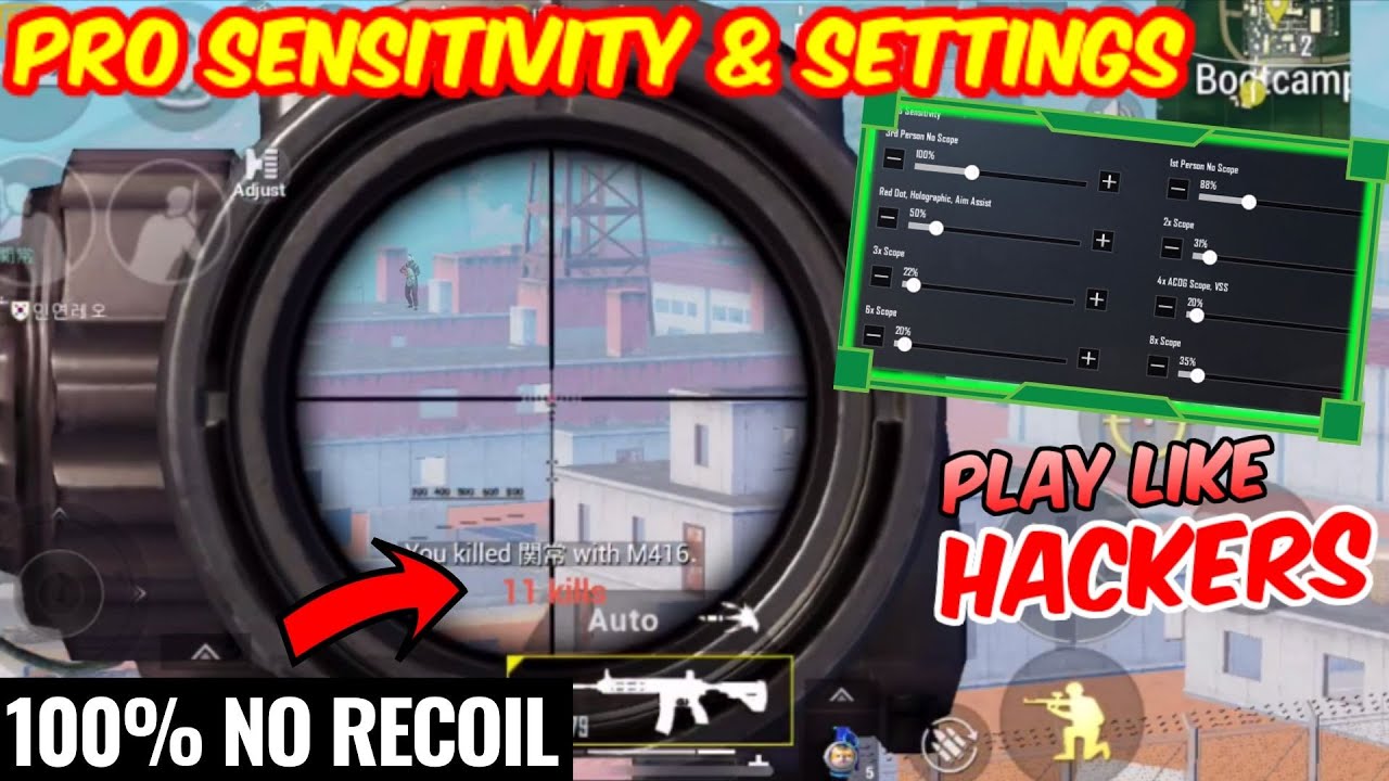 BEST Sensitivity Settings + No Recoil + No Gyro PUBG Mobile 2020 - YouTube