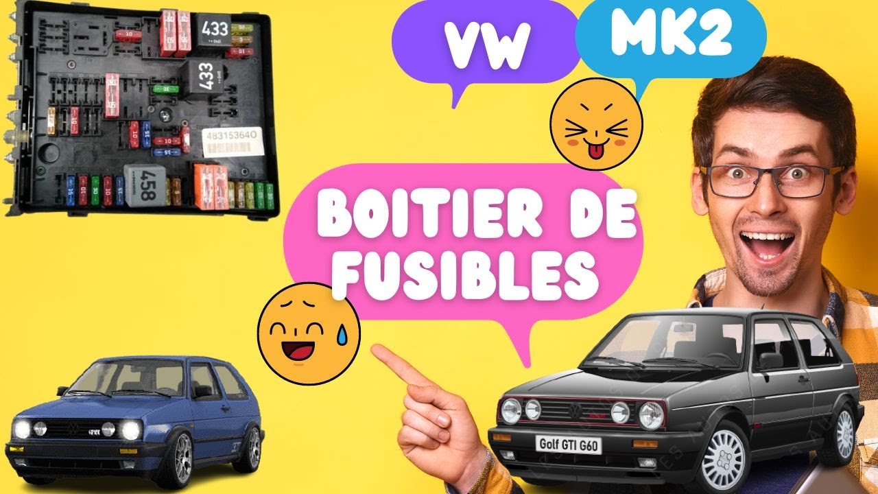 boite fusible golf mk2 1.9 diesel - YouTube