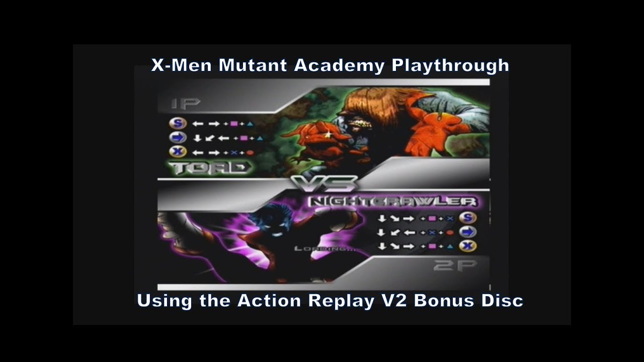 X-Men Mutant Academy 2 Toad Playthrough using the Action Replay V2 Ps2 ...
