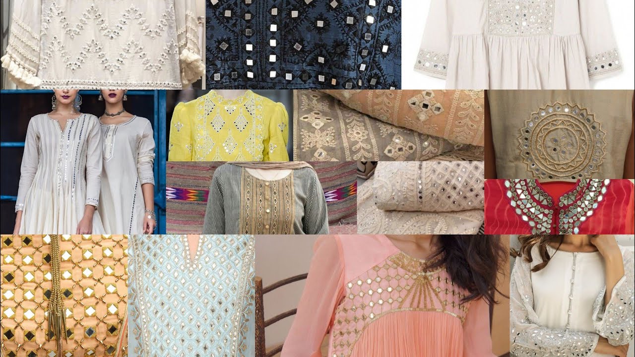 Hand Embroidery: mirror work | Stylishly mirror work Dresses 2020 ...