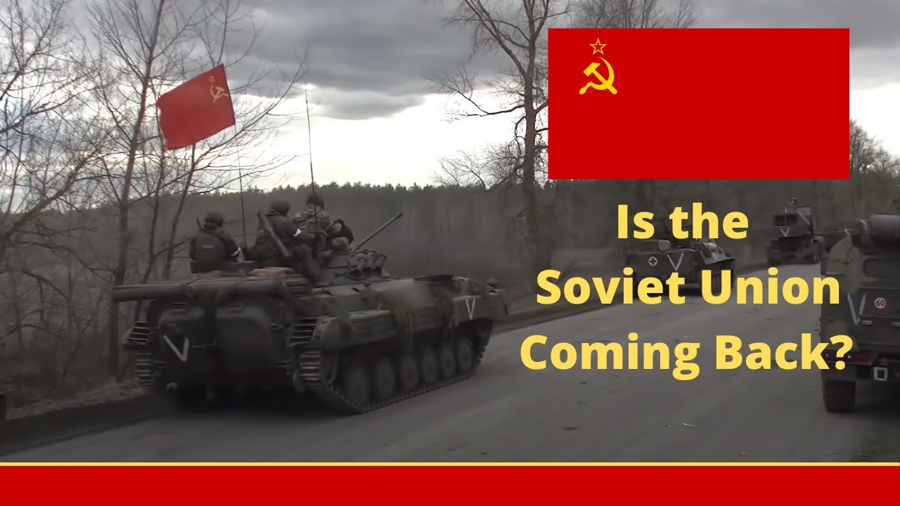 The Soviet Union flag seen on Russian tanks in Ukraine - YouTube
