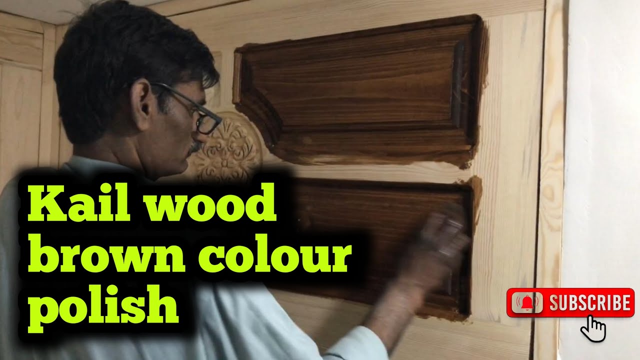 Kail wood brown colour polish #woodpolish - YouTube