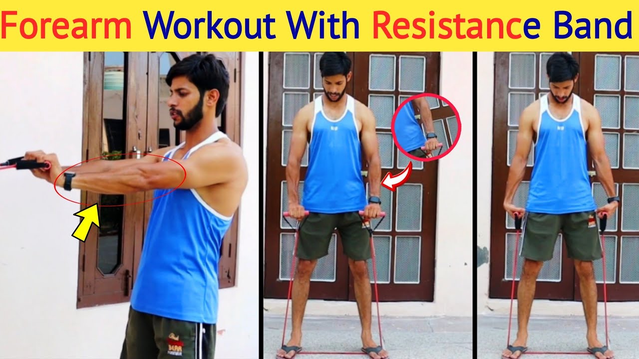 Bigger Forearm Workout || Forearm Workout with Resistance Band at Home ...