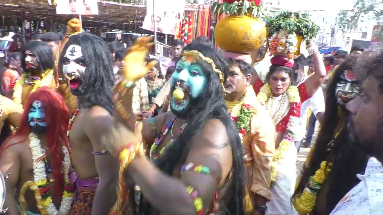 Potharaju Dance at Telangana Bonalu Festival 2020 | Komuravelli ...