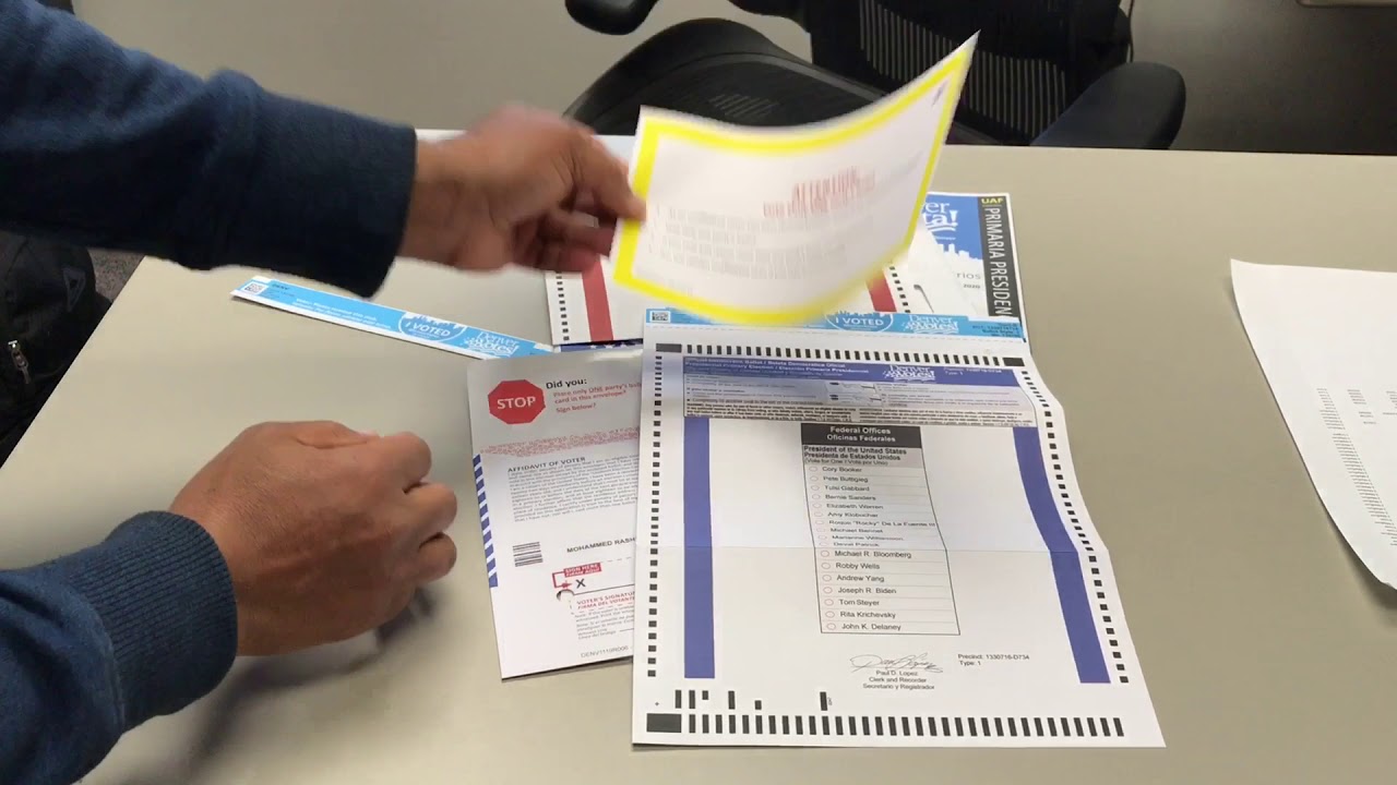 2020 Presidential Primary Ballots for Colorado - YouTube