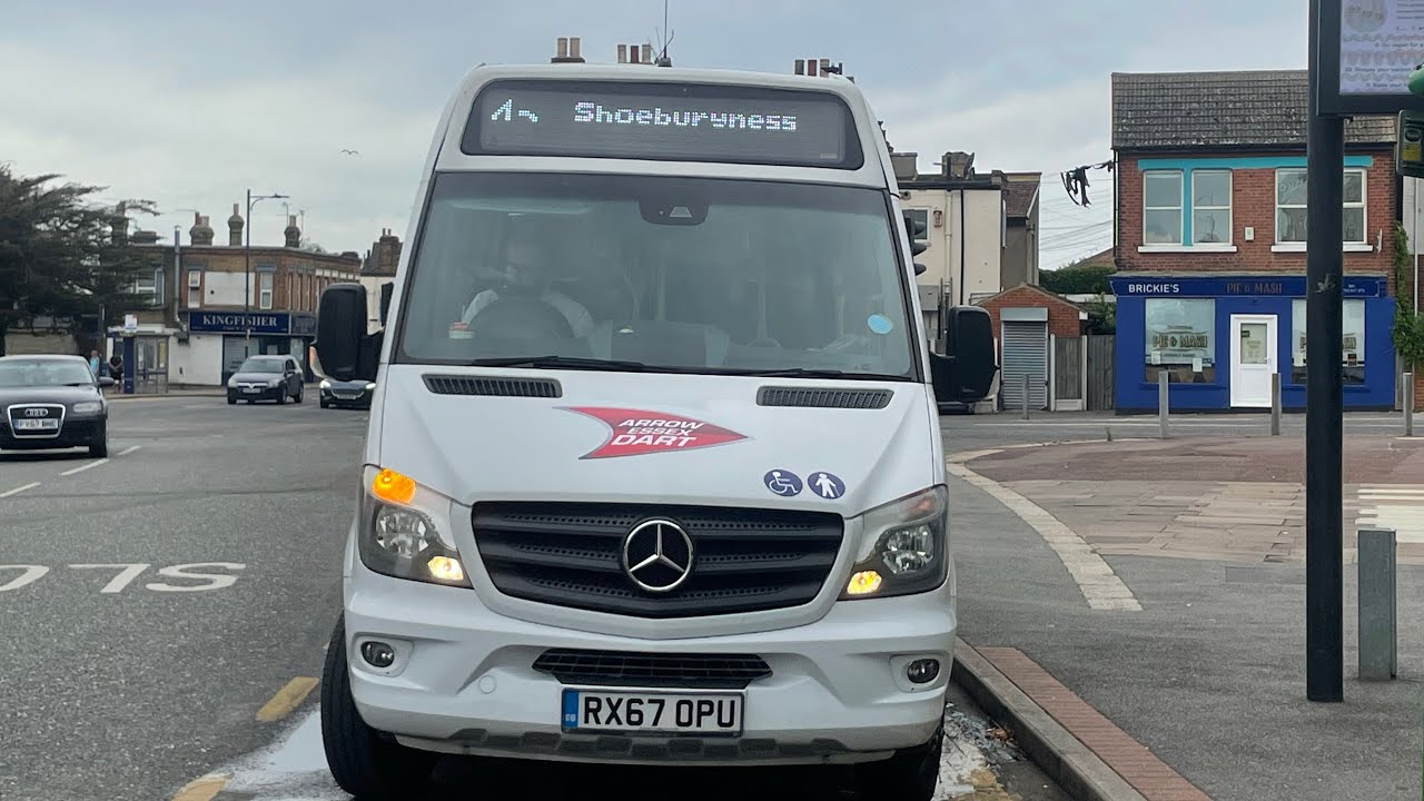 Arrow Taxi (Maldon) Route 4A Ride on RX67 OPU EVM Mercedes Sprinter 516 ...