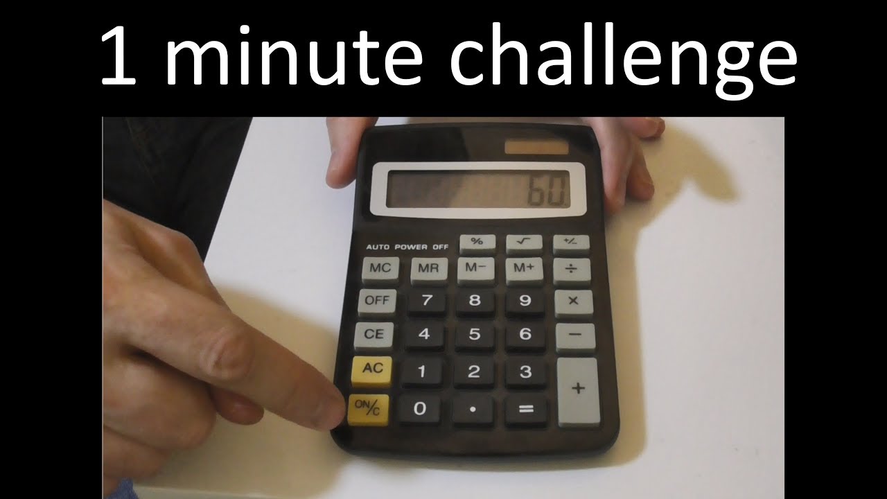 1 minute timer – calculator challenge! - YouTube