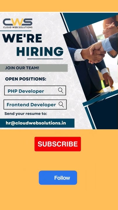 Cloud Web Solutions Is Hiring Php Developer And Frontend Developer Jobs Shorts Shortsvideo