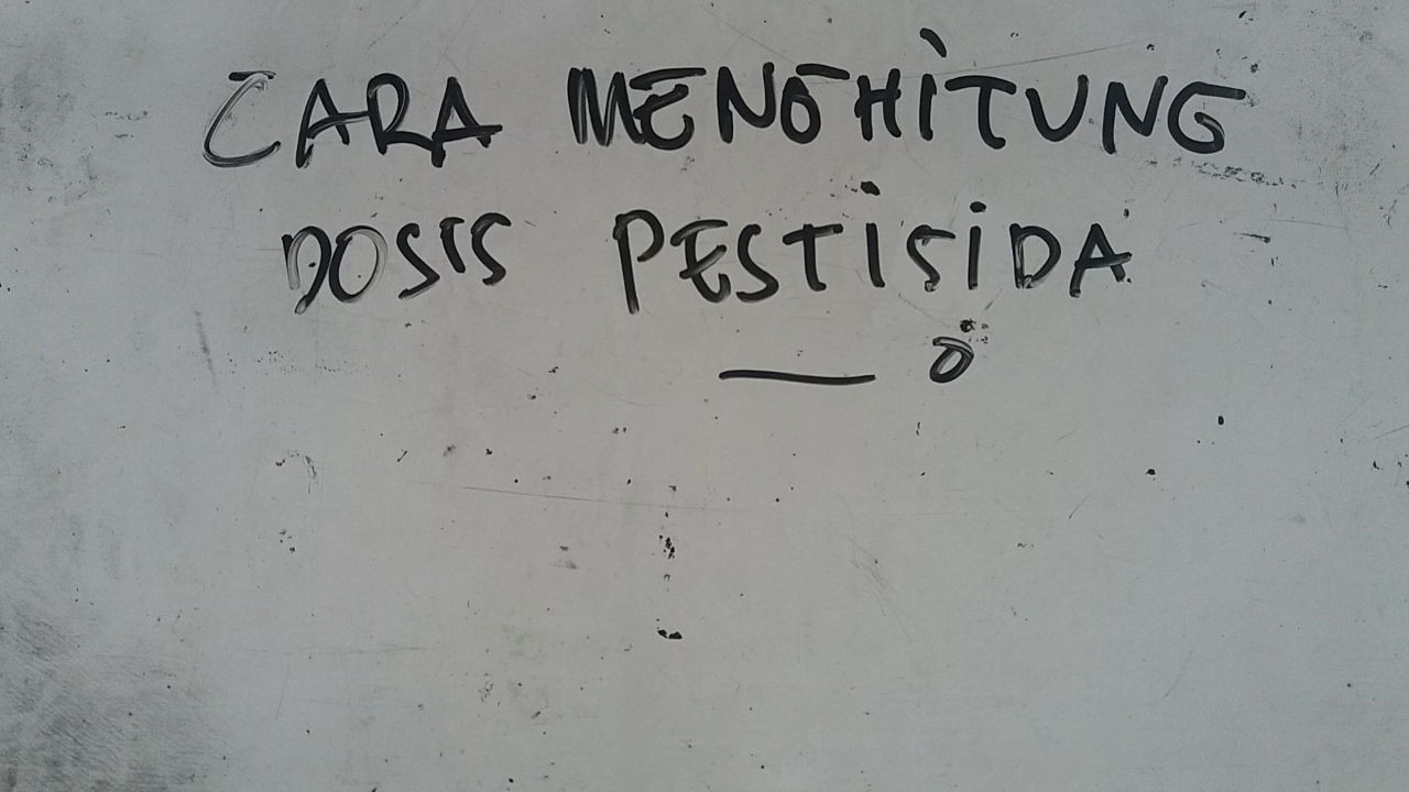 Cara Menghitung Dosis Pestisida yang Tepat - YouTube