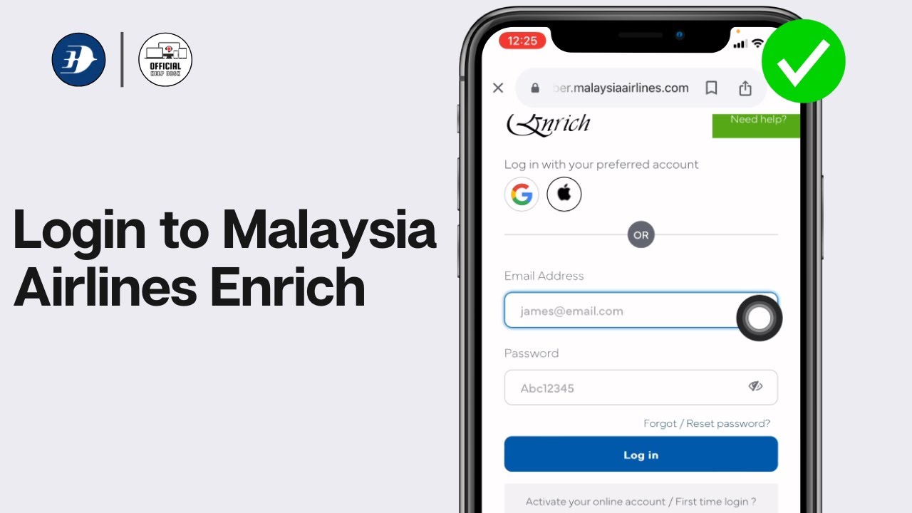How to Login to Malaysia Airlines Enrich - Step-by-Step 2024! - YouTube