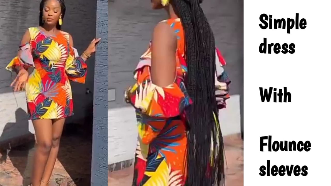EASY TO MAKE FLOUNCE SLEEVE DRESS - YouTube