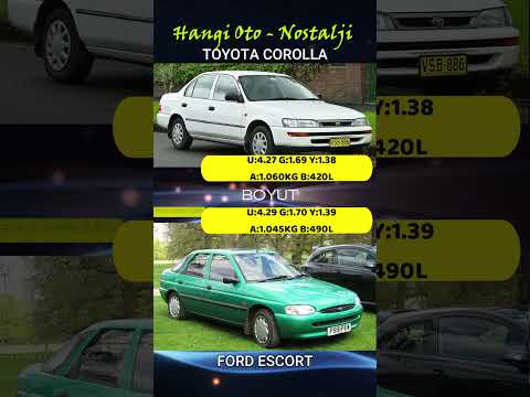 Efsane Kasa Toyota Corolla mı Ford Escort mu? Hangi Oto Karşılaştıralım #efsane #corolla #escort