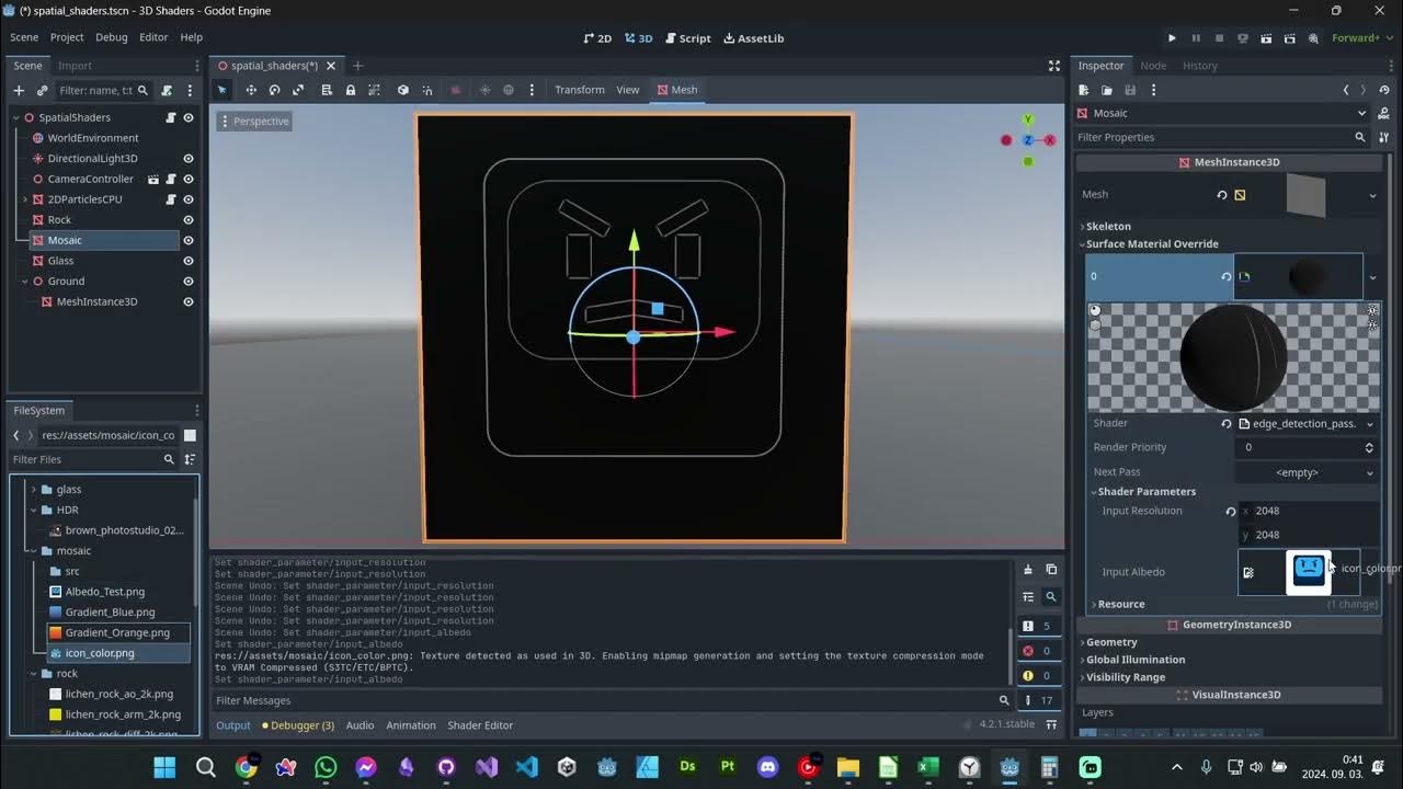 Gaussian Edge Detection Shader in Godot - YouTube