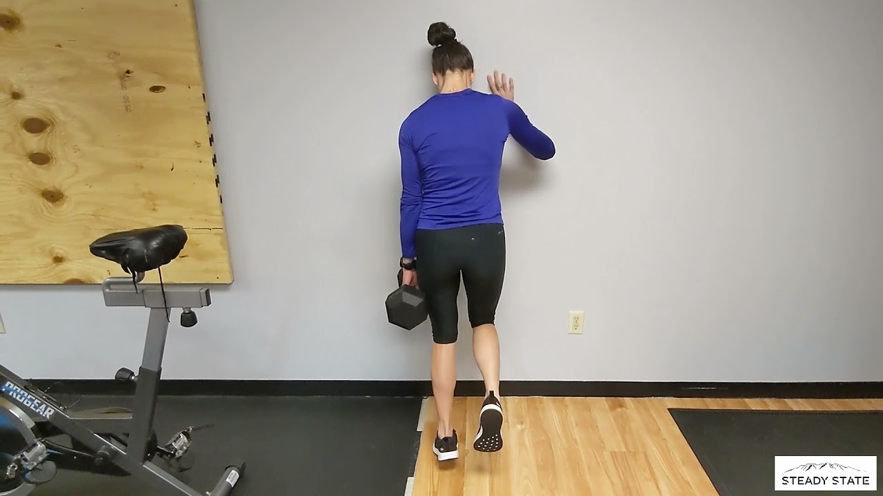 Weighted Single Leg Soleus Raise from Ground - YouTube