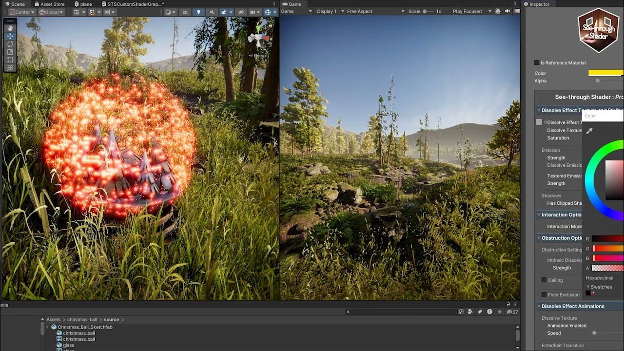 Unity 2022 HDRP Dissolve and See-through Effect - YouTube
