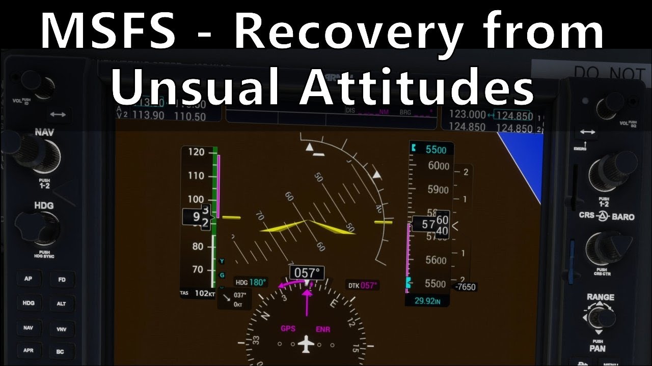 MSFS - Recovery from Unusual Attitudes & Aircraft Upset Events. (AH IFR ground lesson #4) - YouTube