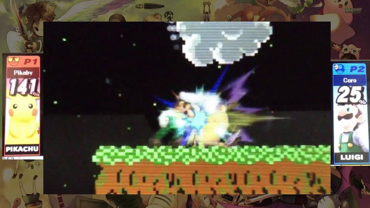 [Smash 3DS] Pikaby (Pikachu) vs. Coro (Luigi) [1/2] - YouTube
