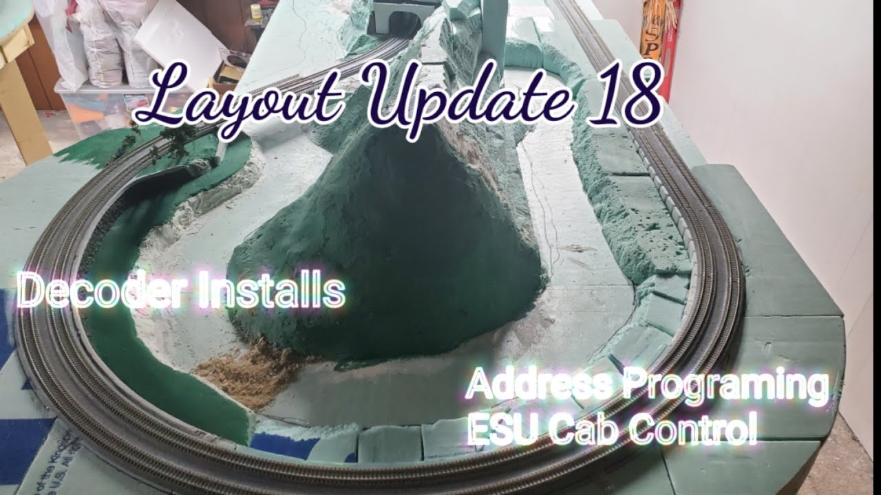 N scale Layout Update 18, tcs eun651 decoder install, esu cab Control address programming. - YouTube