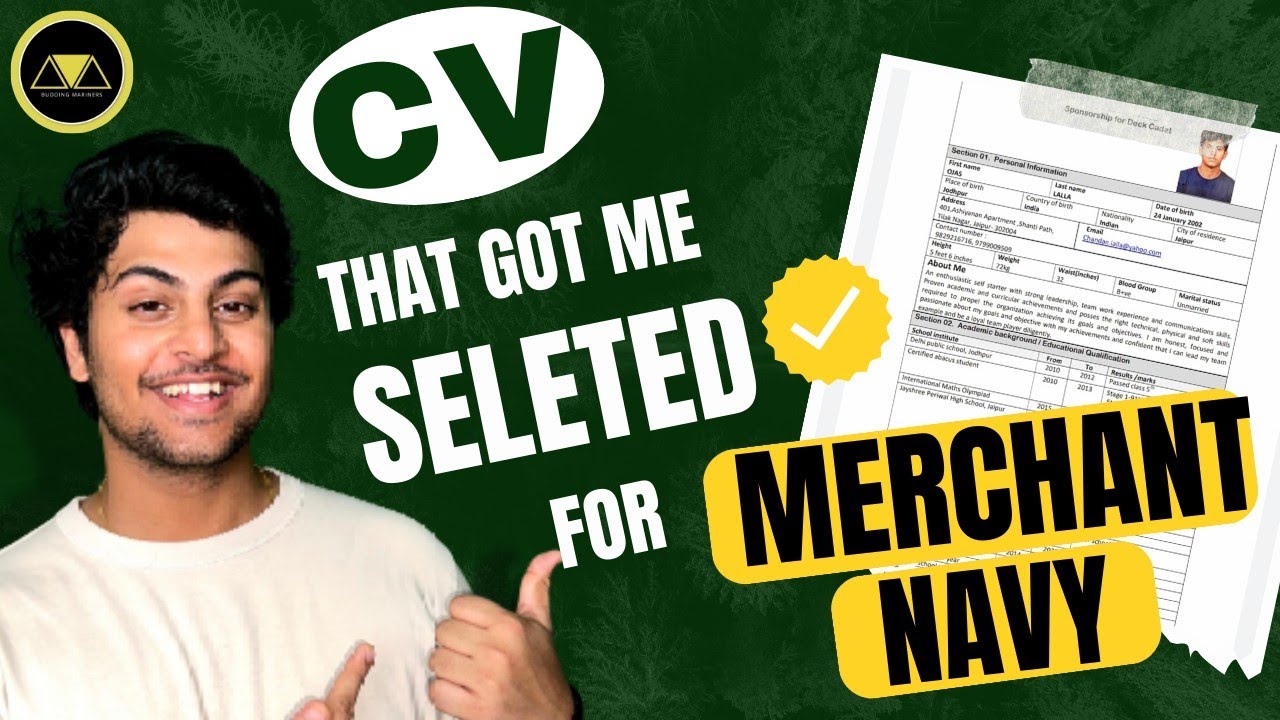 PERFECT CV for Merchant Navy - YouTube