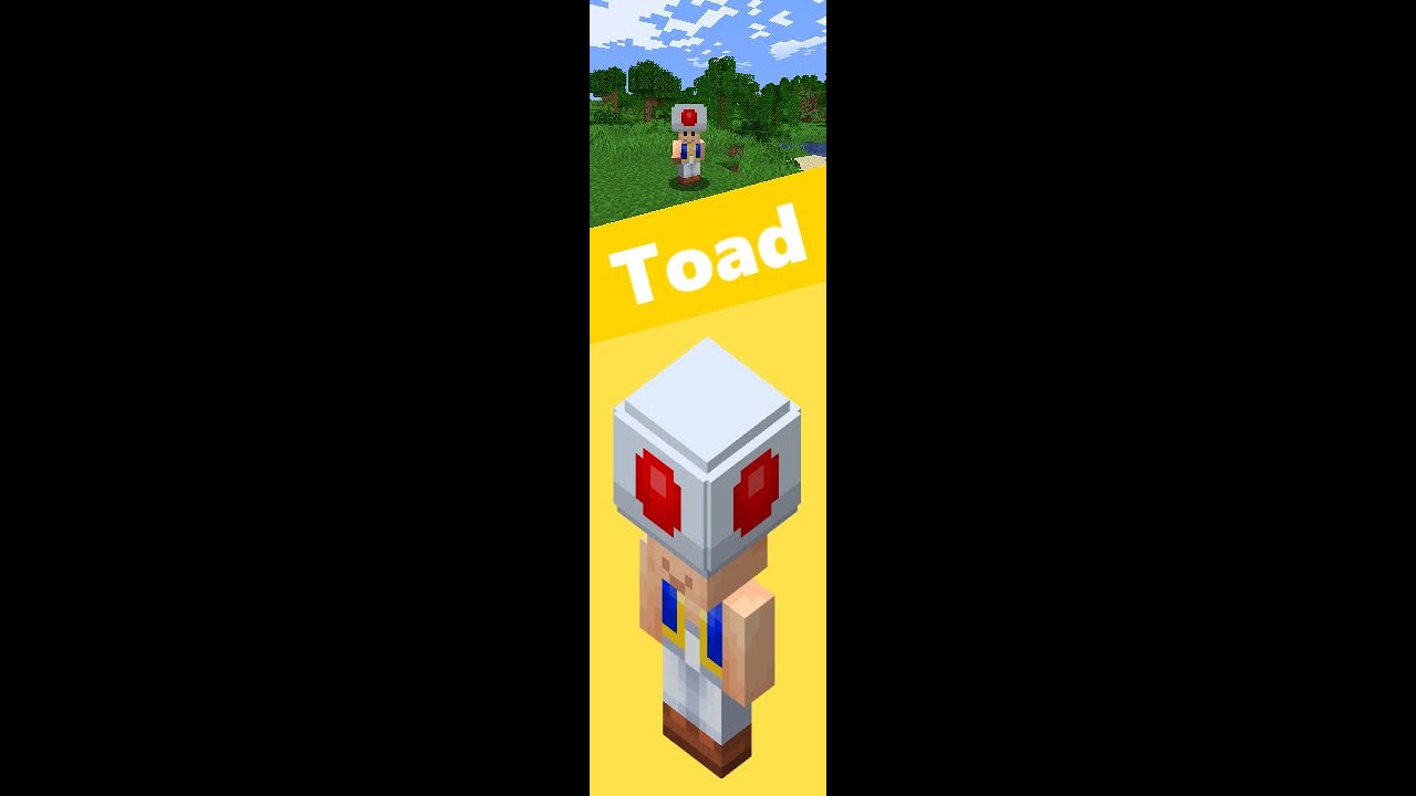 Minecraft Super Mario, Toad (3D skin Java) #SuperMario - YouTube