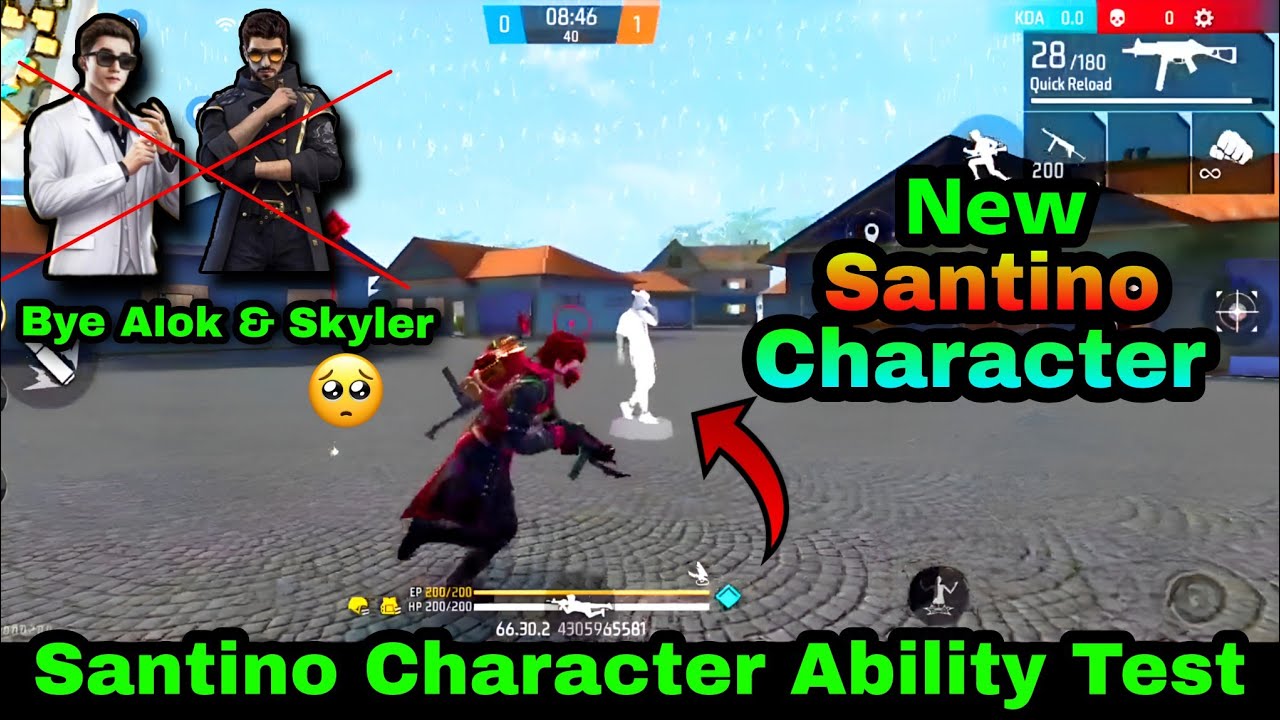 FF New Santino Character Ability Test | Free Fire New Character ...
