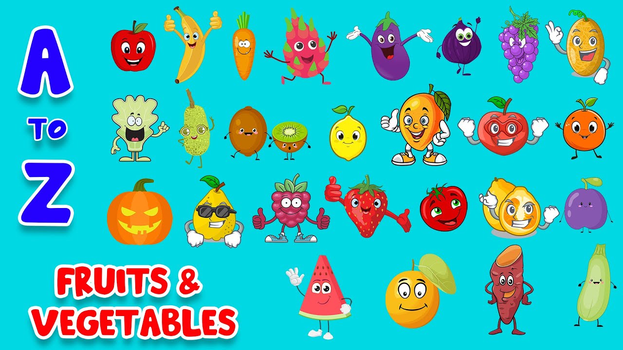 Fruits and Vegetables Song | ABC | Alphabet Song | Phonics Song | ABC ...