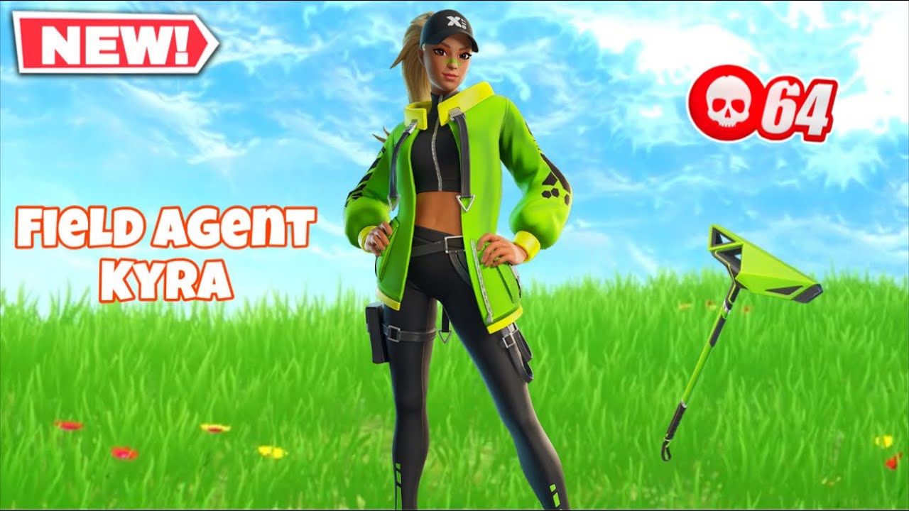 Fortnite Field Agent Kyra Skin Gameplay + Kyra’s Mallet Pickaxe (Full ...