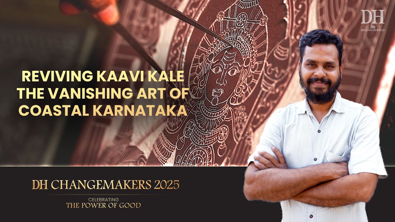 This artist is reviving Kaavi art in temples in Karnataka | Janardhan ...
