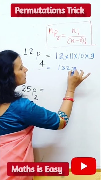Permutations Shortcut Trick #shorts #youtubeshorts #math #permutation #combination #mathtricks # ...