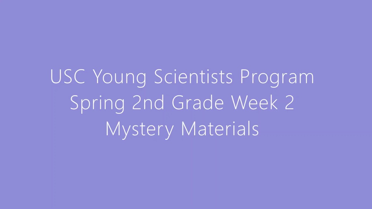 YSP Spring 2nd Grade Week 2 Mystery Materials - YouTube