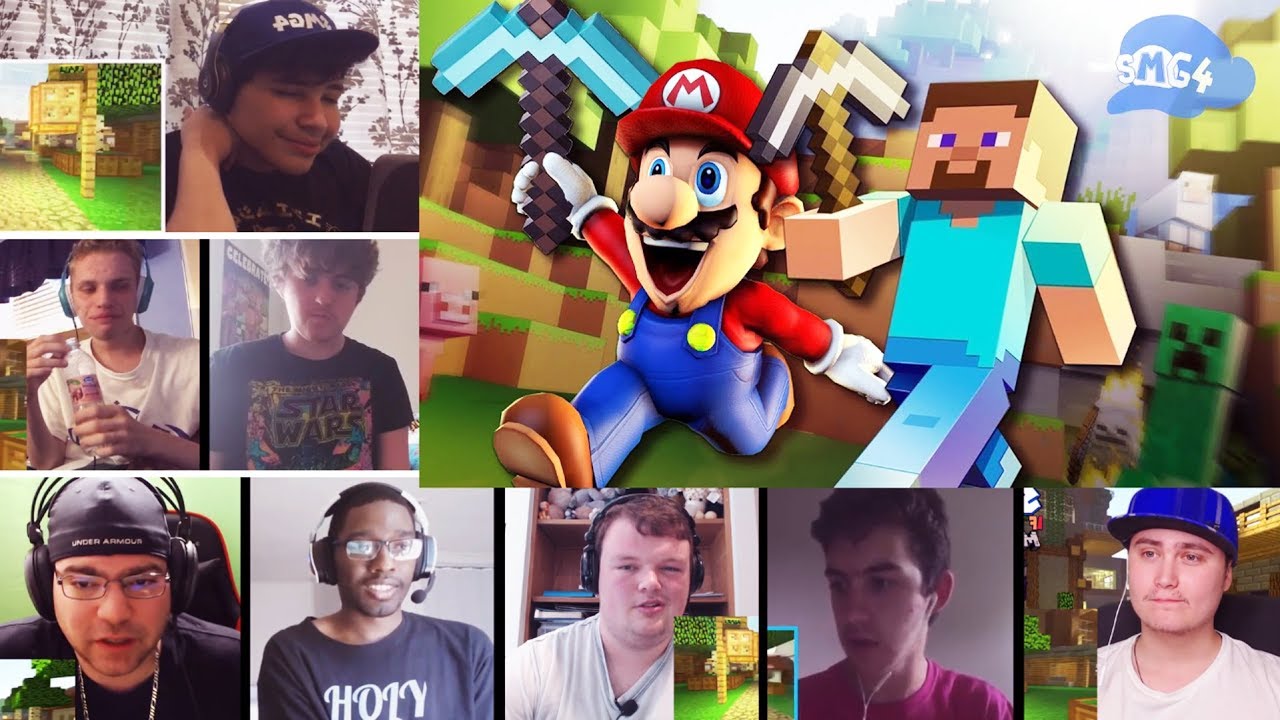 SMG4 If Mario Was in... Minecraft REACTIONS MASHUP - YouTube