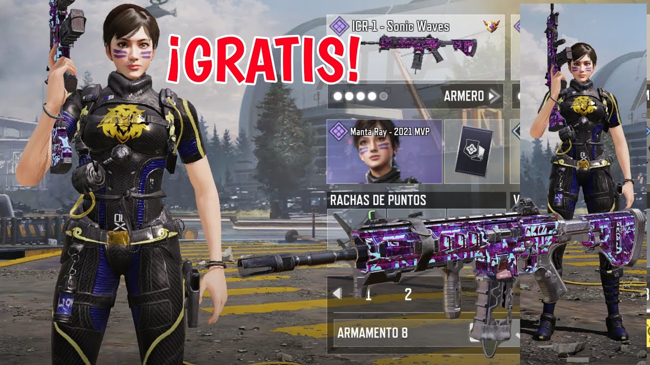 Gratis skin Manta Ray 2021 MVP y skin épica de la ICR-1 Sonic Waves ...