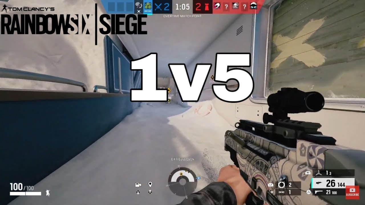Crazy Pro 1v5 Clutch On R6 - YouTube