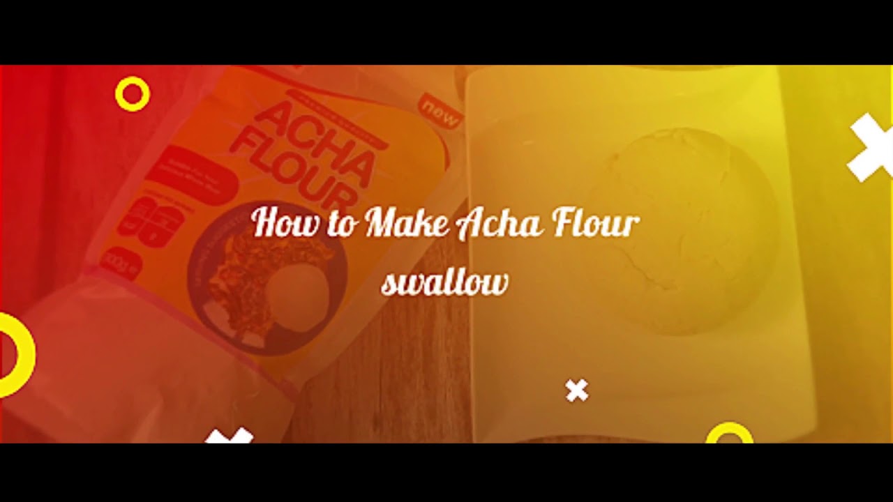 How to make acha flour swallow - YouTube