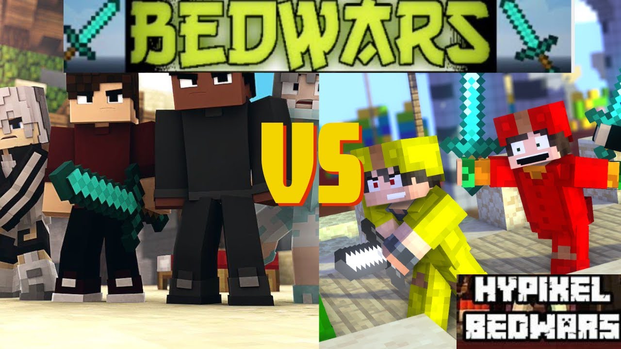 Minecraft BEDWARS WITH PRO AND NOOB - YouTube