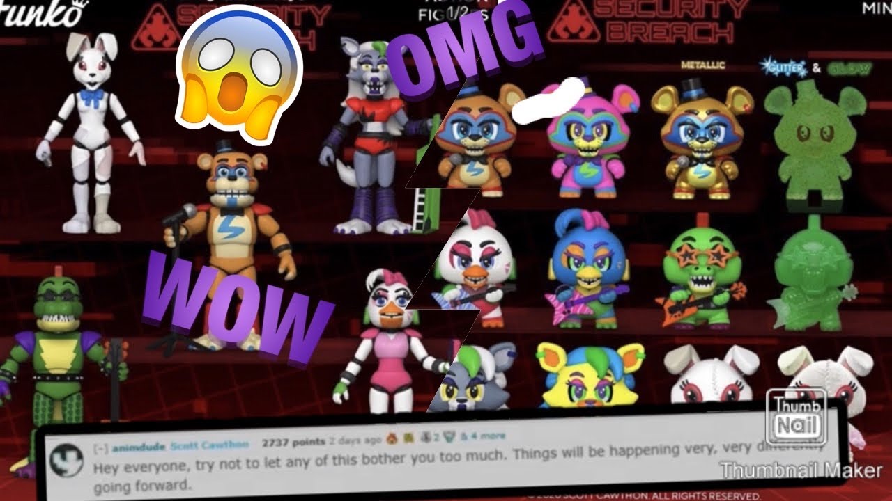 The FNaF Security Breach action figures and mystery minis - YouTube