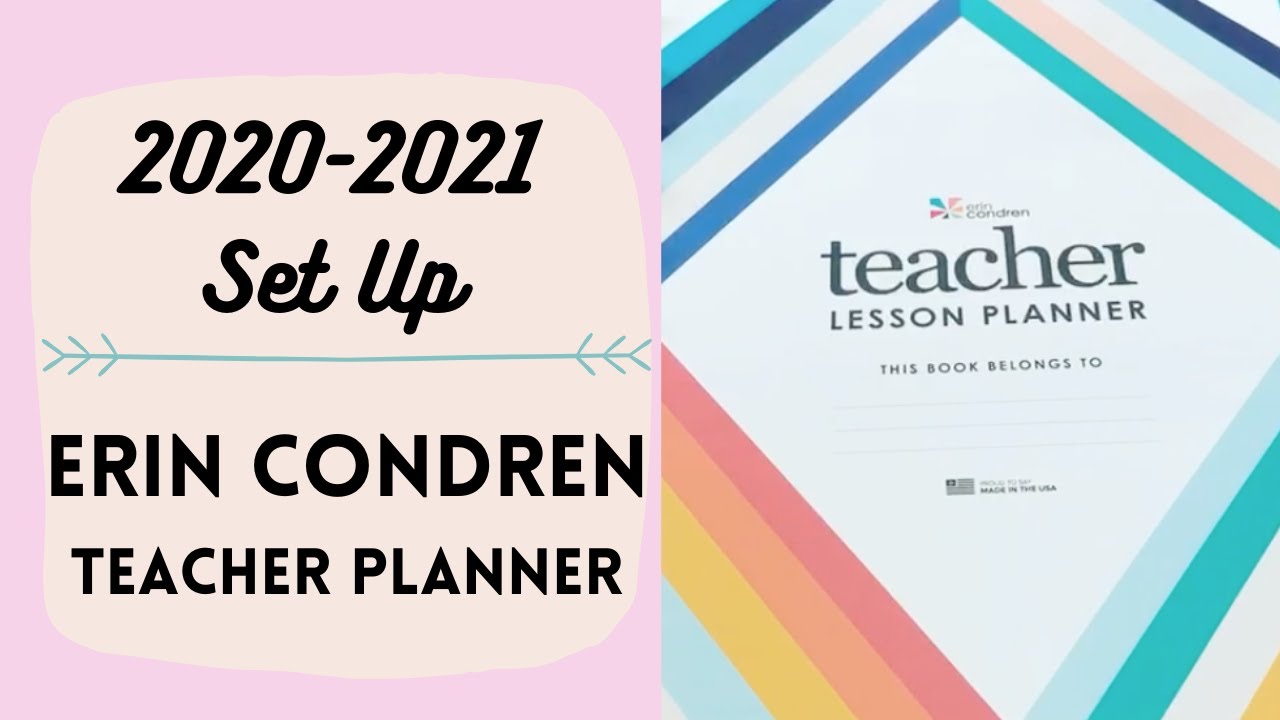 ERIN CONDREN TEACHER PLANNER SETUP: 2020-2021 School Year - YouTube