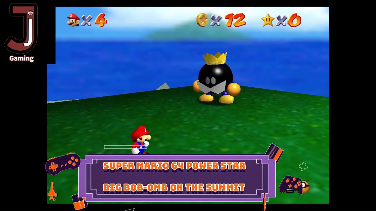 Super mario 64 Big Bob-omb on the summit Course 1 Bob-omb battlefield ...