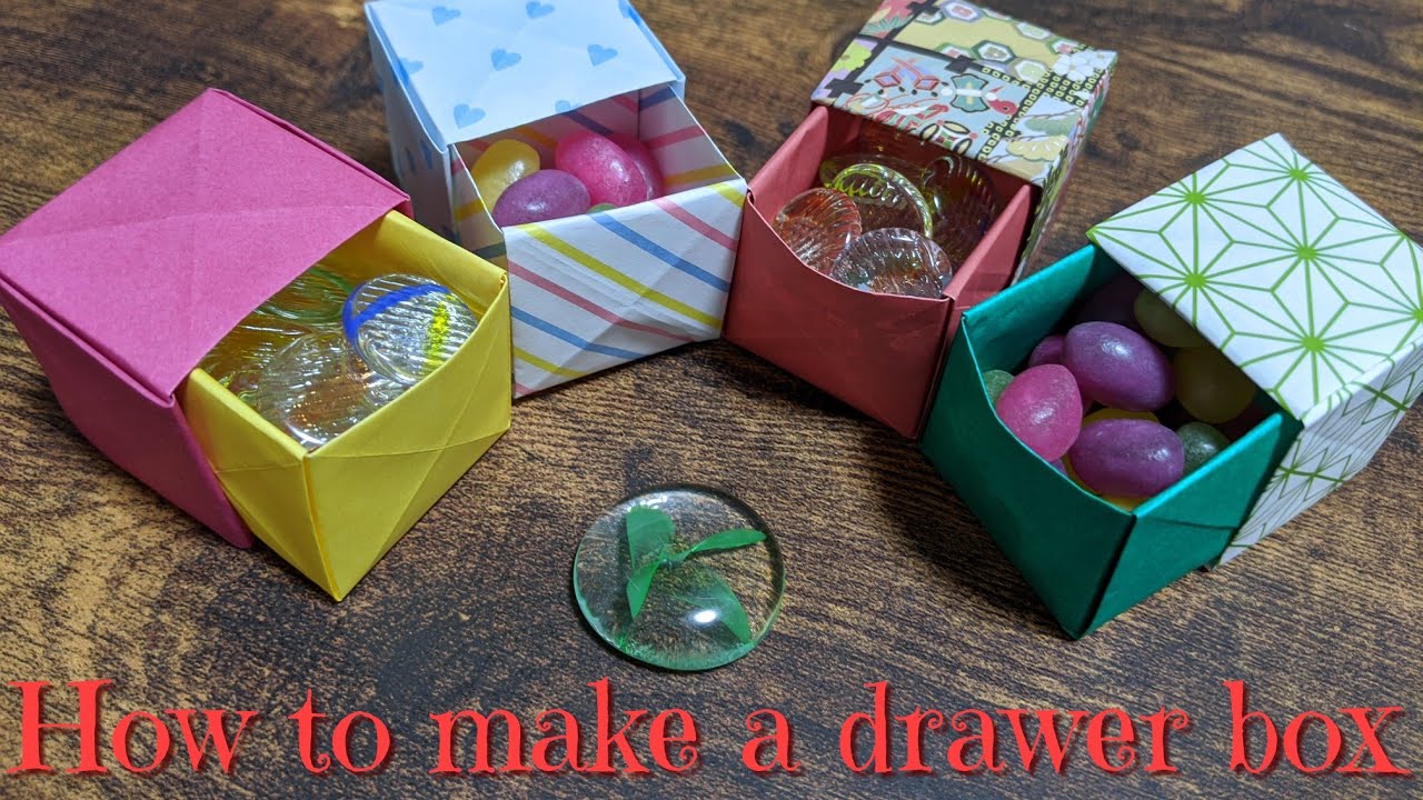 【Origami】How to make a paper drawer box - YouTube