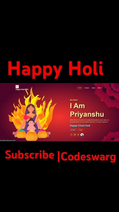 Happy chotti Holi #holi #viralshort #shorts #coding #2025 - YouTube